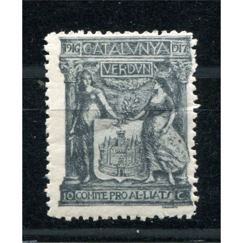Catalan Separatist stamp, 1917 Comite Pro Aliats, in support of Allies ...